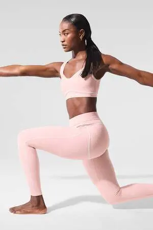 Alo Yoga Soft High-Waist Heart Throb Legging - Pink Quartz Heather